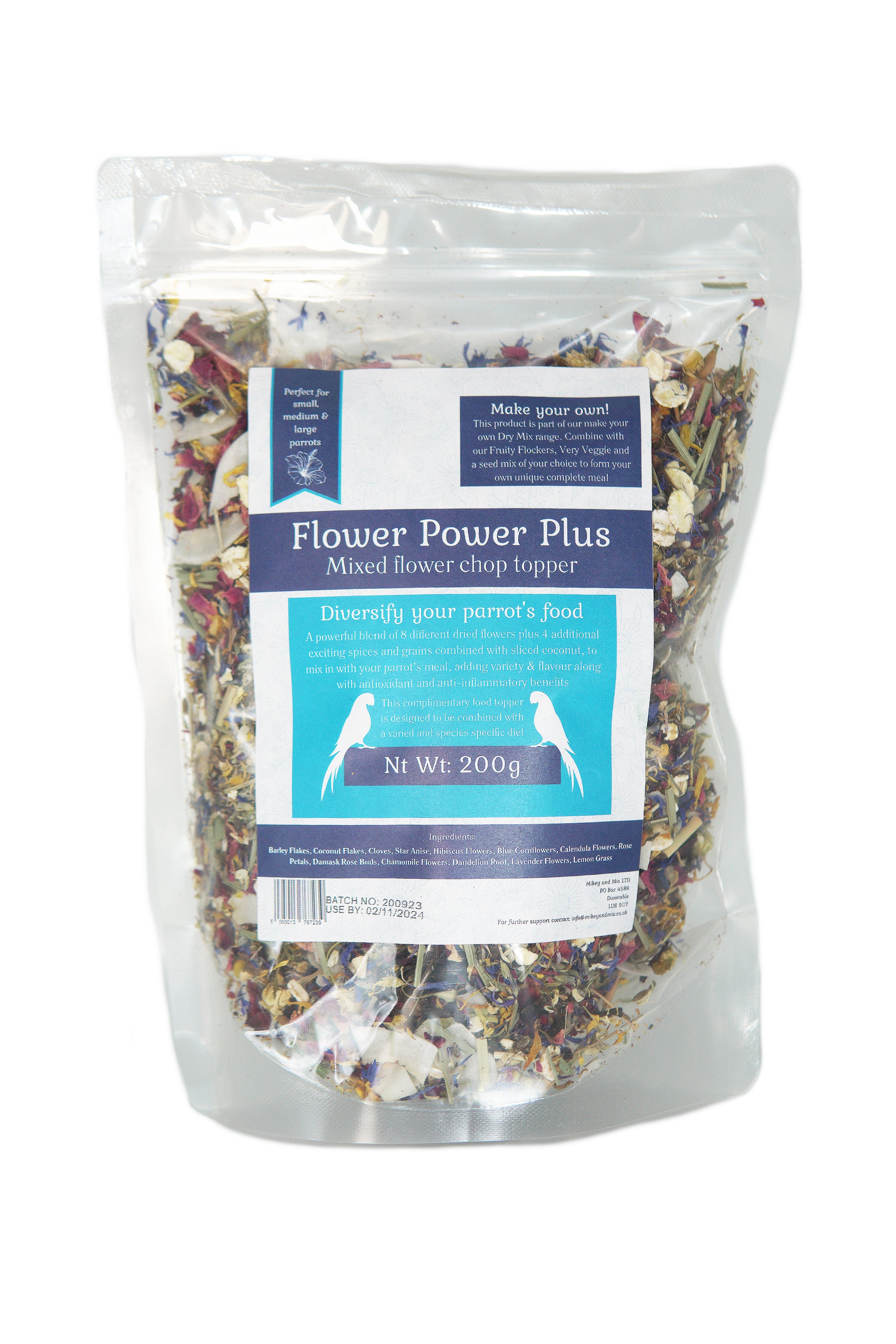 Flower Power Plus - Dried flowers for parrots – Mikey and Mia